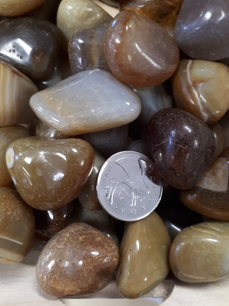 Natural Agate Polished Stones curious